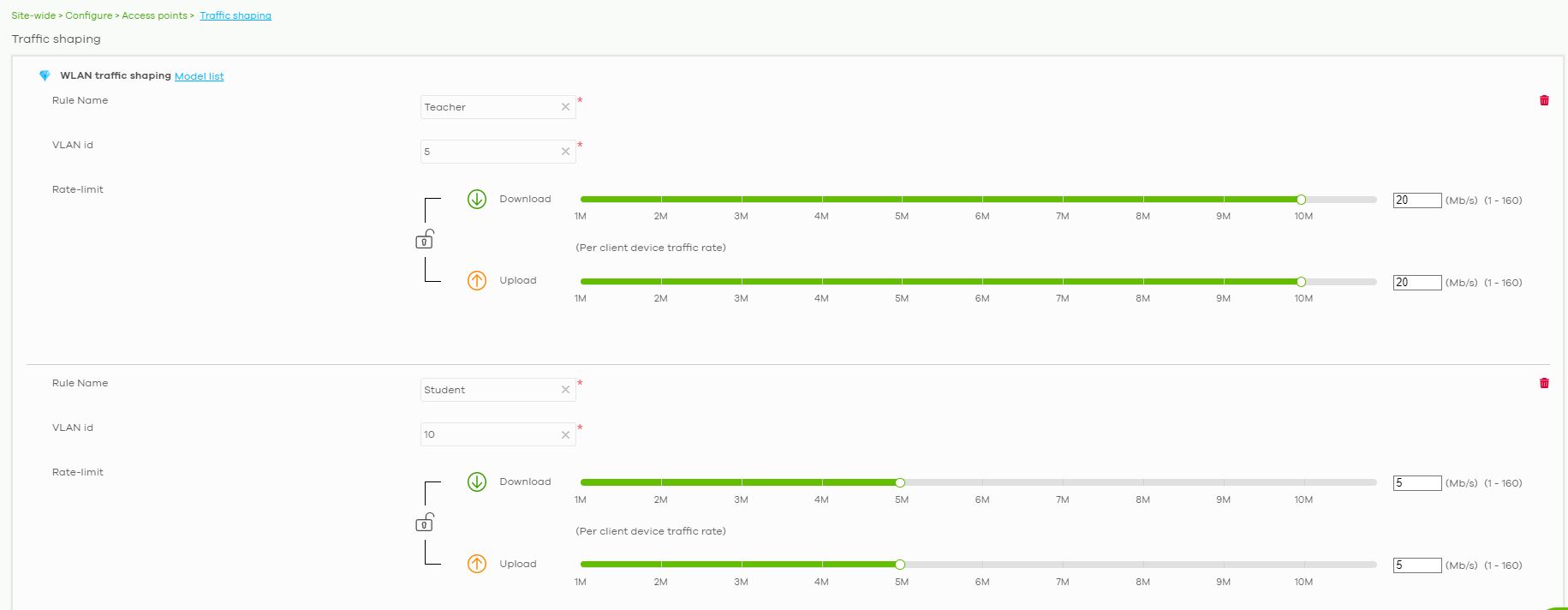 Nebula How To Set Up Rate Limit With Dynamic Vlan By Using Traffic