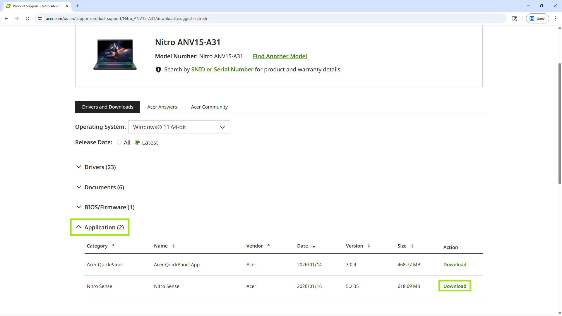 0x803F8001 Error When Launching NitroSense Software - Acer Community