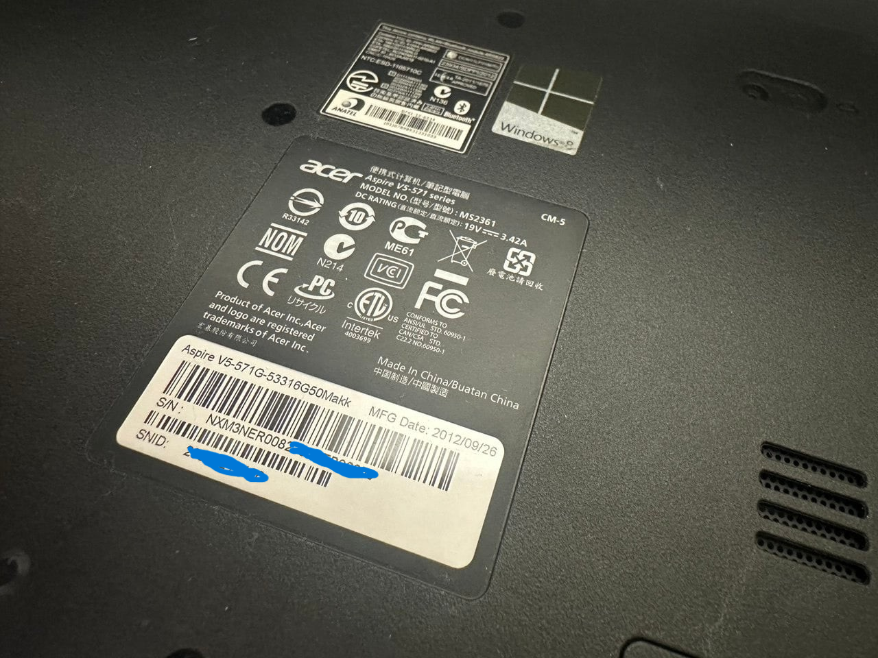 Acer Aspire V5-571G-53316G50Makk full specifications and RAM support ...
