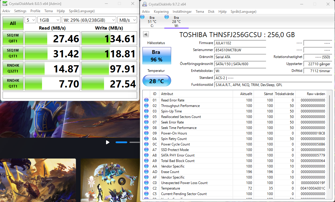 My Sata SSD is running VERY slow on nitro n50-640:checked cables and ...