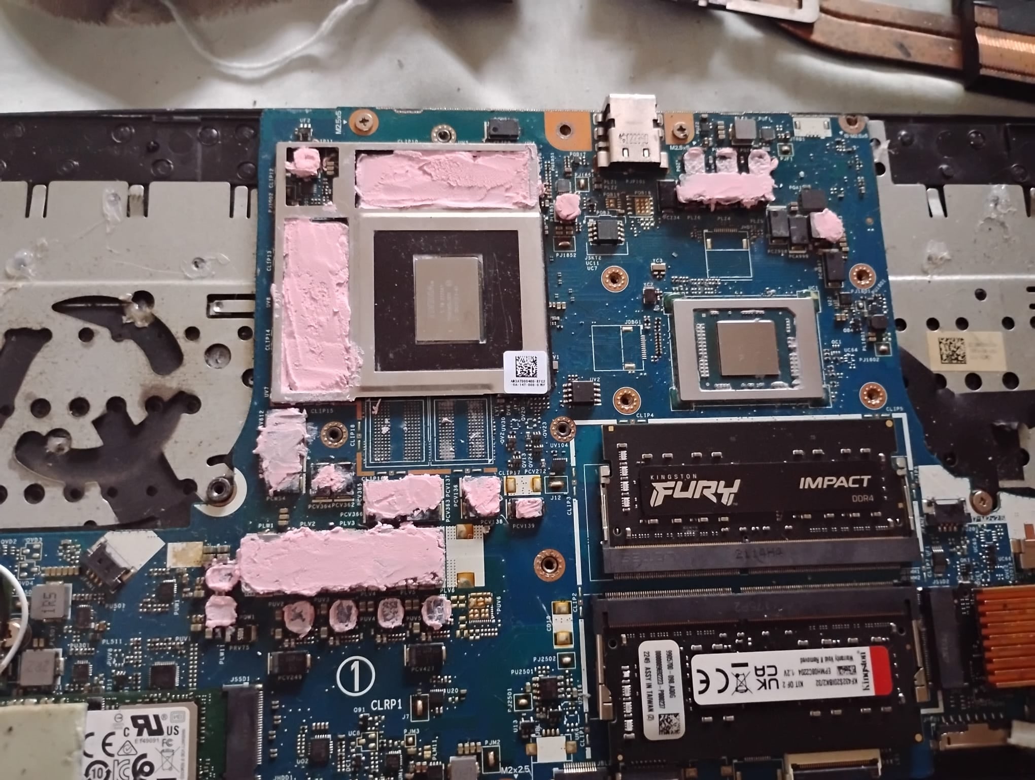 Which areas needs thermal putty? this is a Nitro an517-41 Rorz. - Acer ...