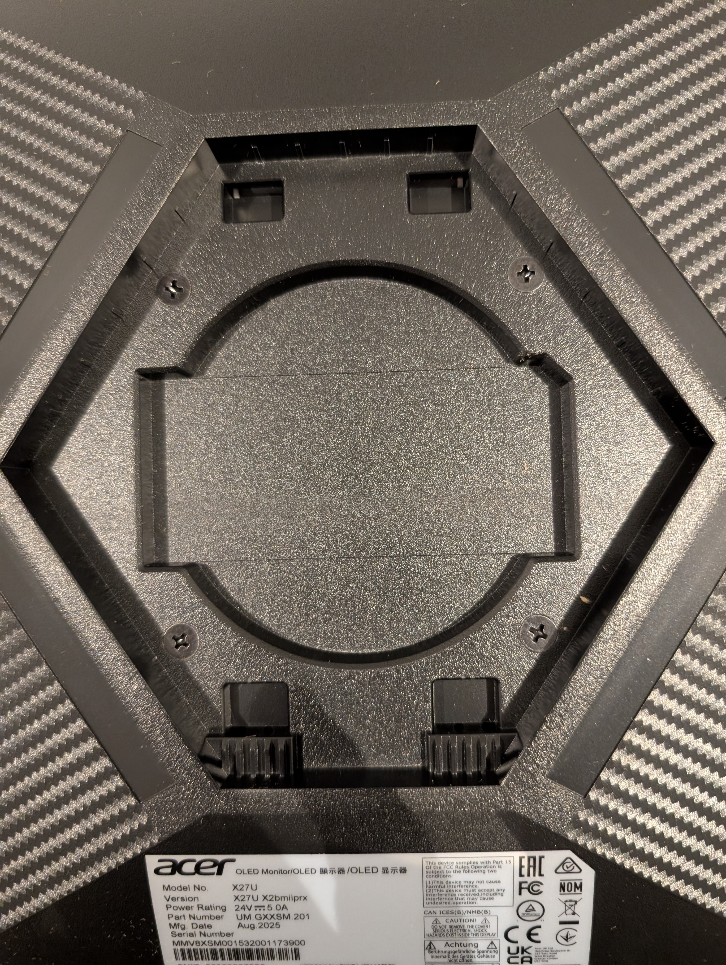 How do I mount the Acer X27U X2 Display on a Monitor Arm? - Acer Community