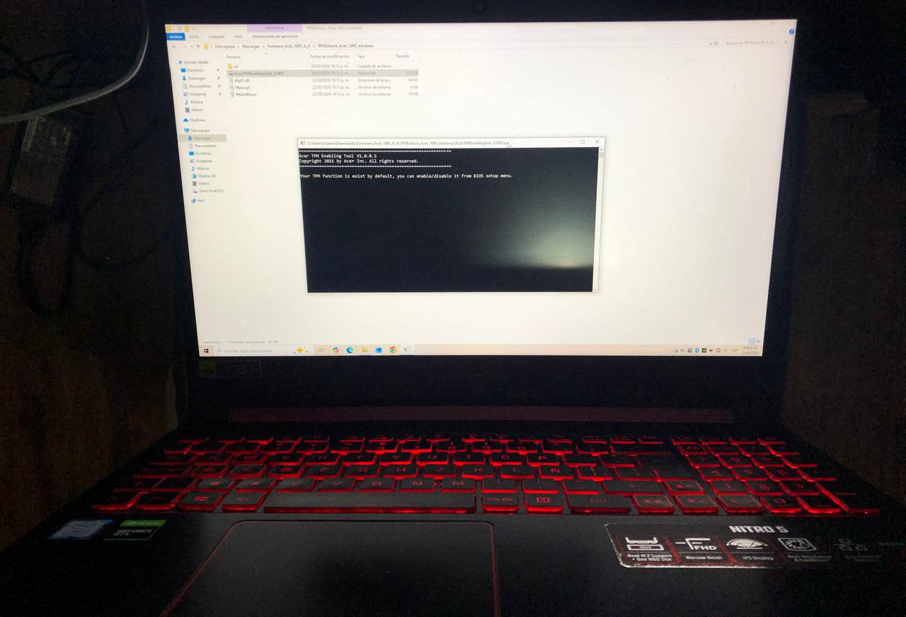 cannot get to install windows 11 on acer nitro Nitro AN515-54 due to ...