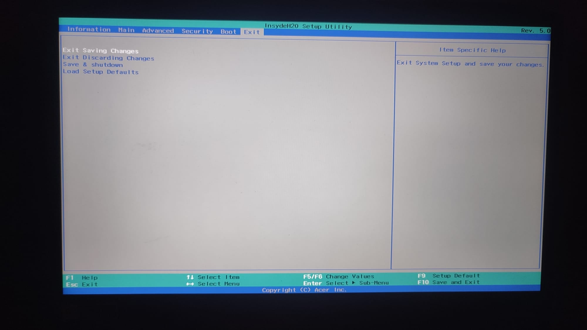 In acer nitro 5 AN515-57 how to change Secure boot mode enable (on ...