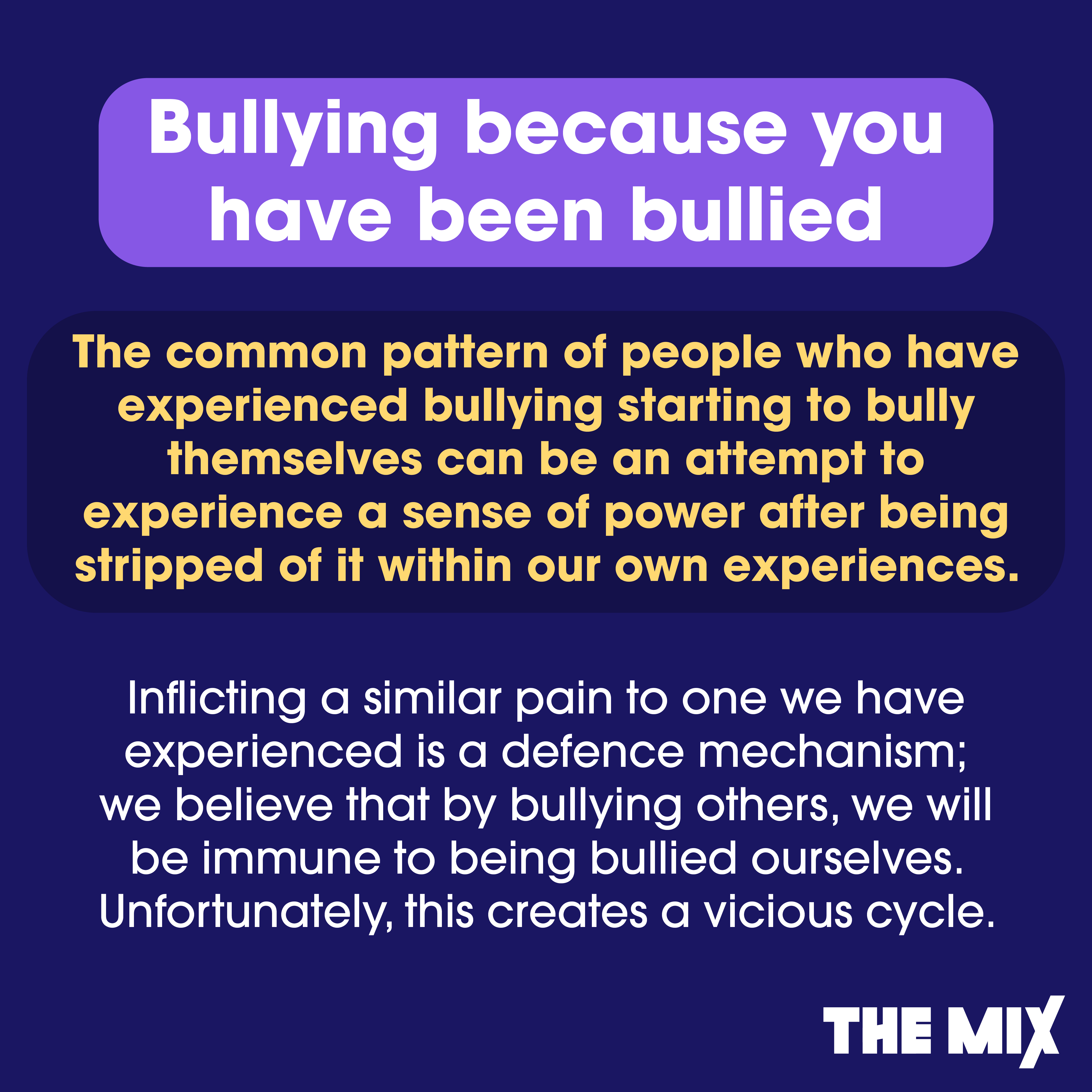 The Mix's guide to why people bully — The Mix Support Community
