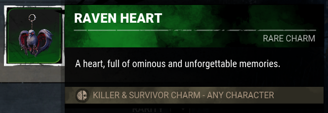 New Raven Heart Charm!! (Code: LOVEBIRD) — BHVR