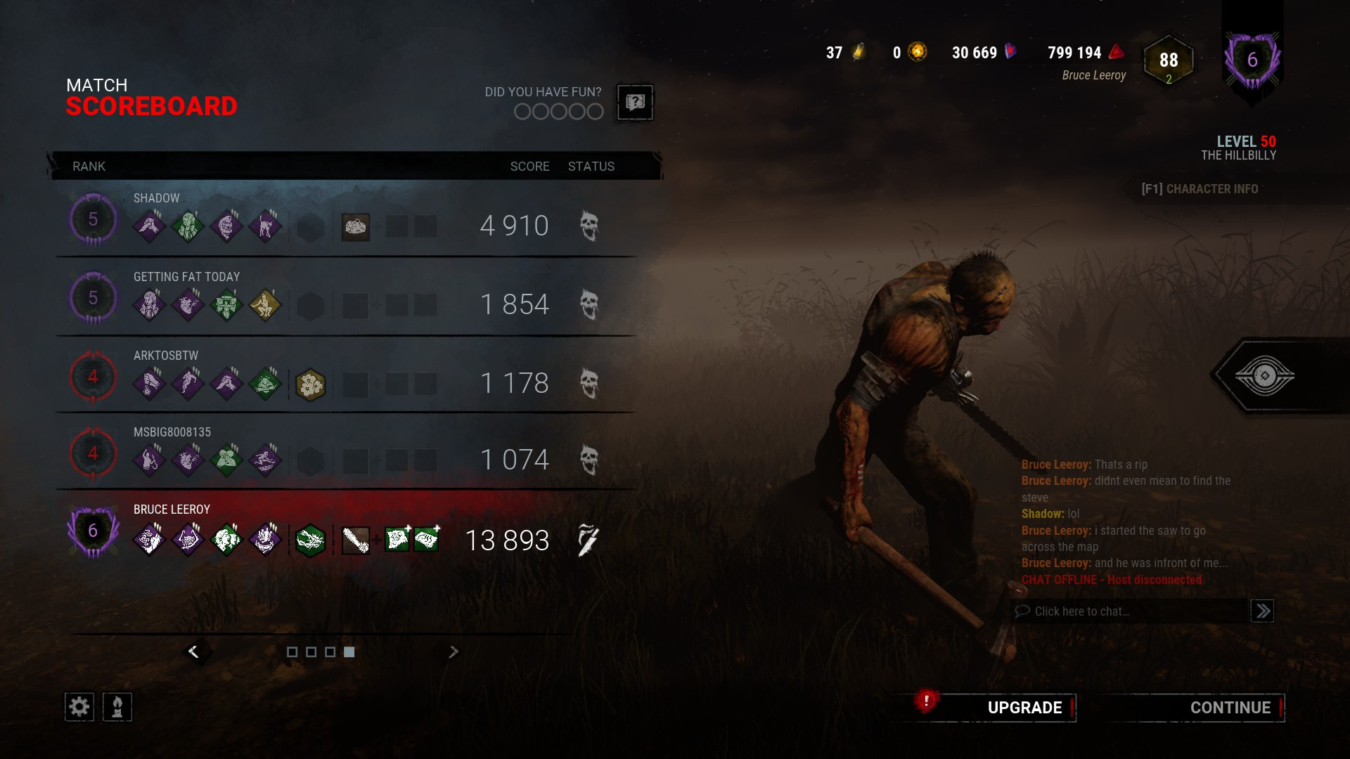 No Chaser emblem for Billy — BHVR