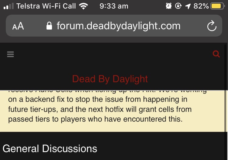 What happened to the mobile forum top bar? — BHVR