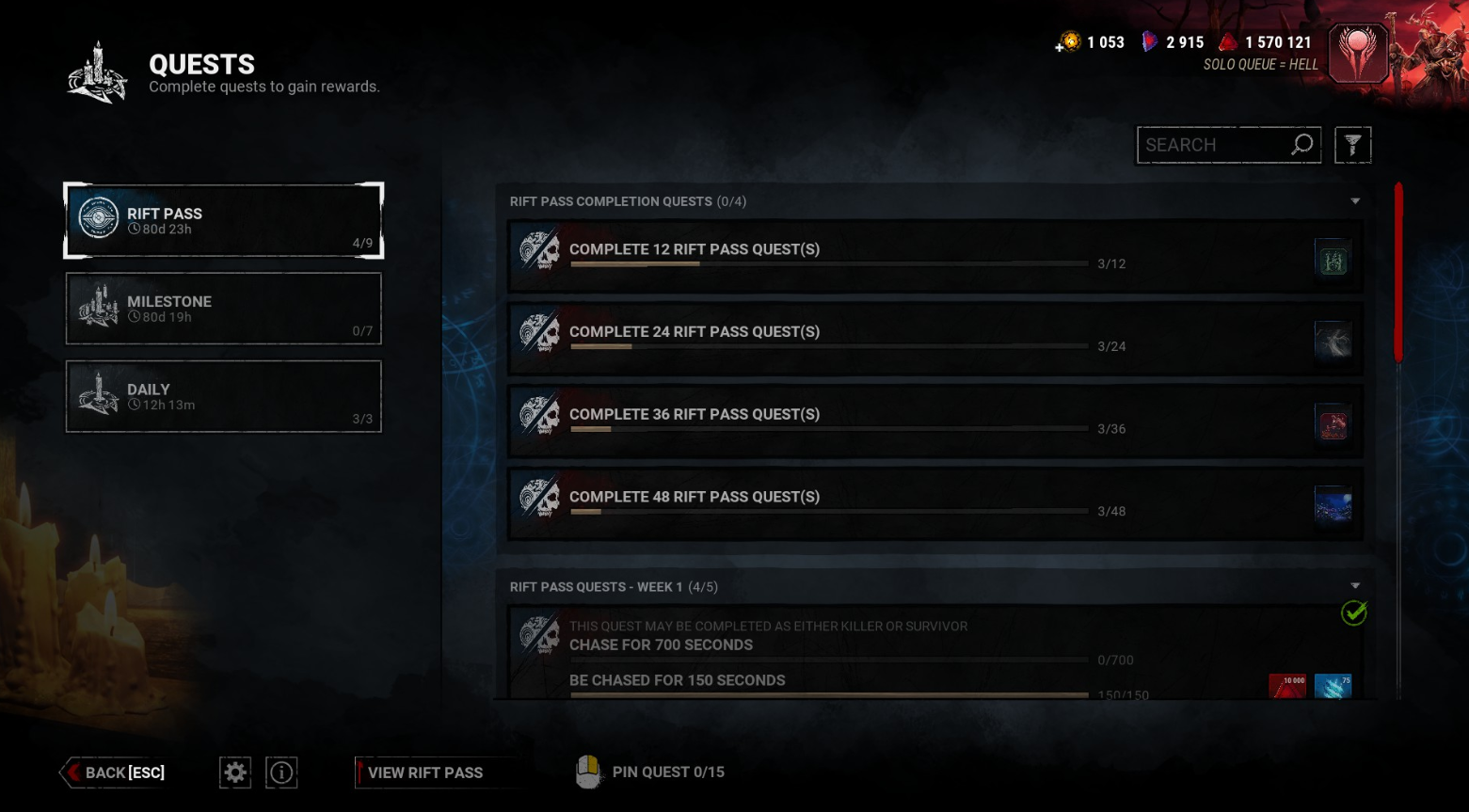 Rift Pass Quests Bug? — BHVR