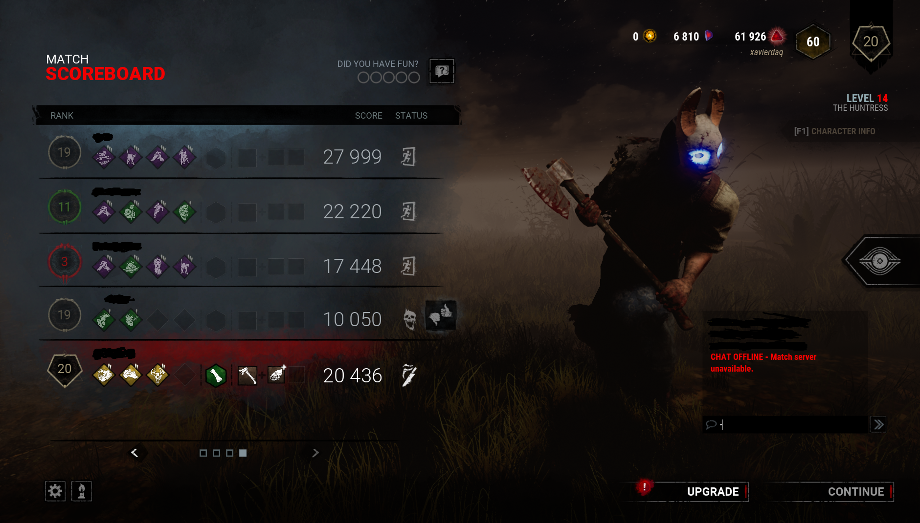 Possible rework to rankings — BHVR