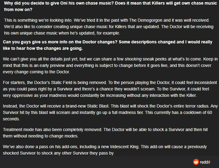 When is doctors rework and what's the content do we know yet — BHVR