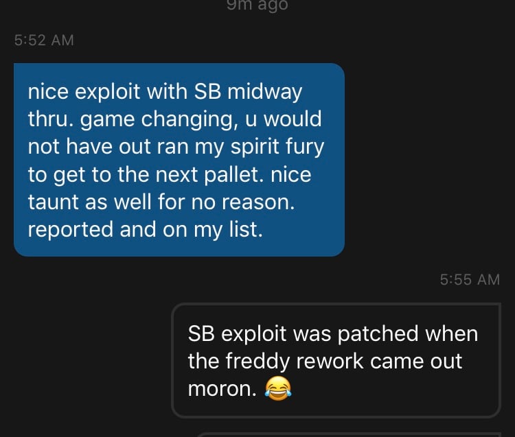 Reported enjoy your ban — BHVR