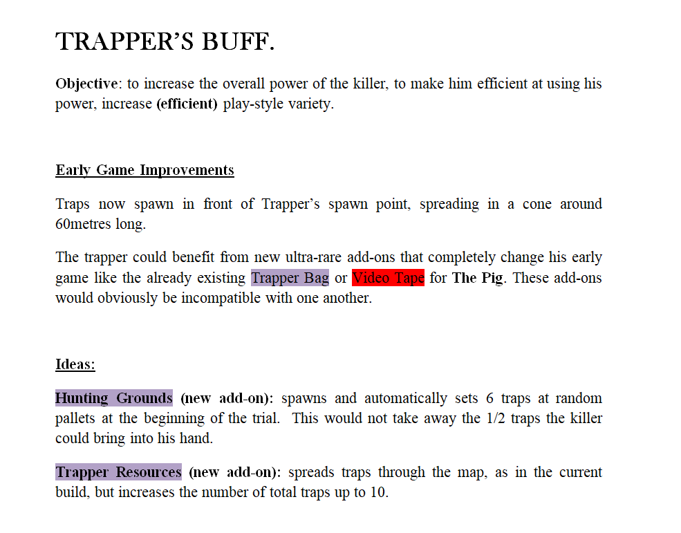 Trapper's Buff (because the poster boy deserves it) — BHVR