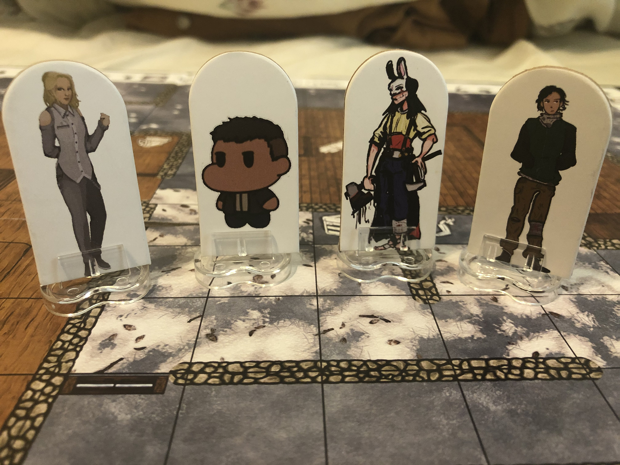 DBD Board Game Community Project Character Standees on Mount Ormond Map Dead By Daylight