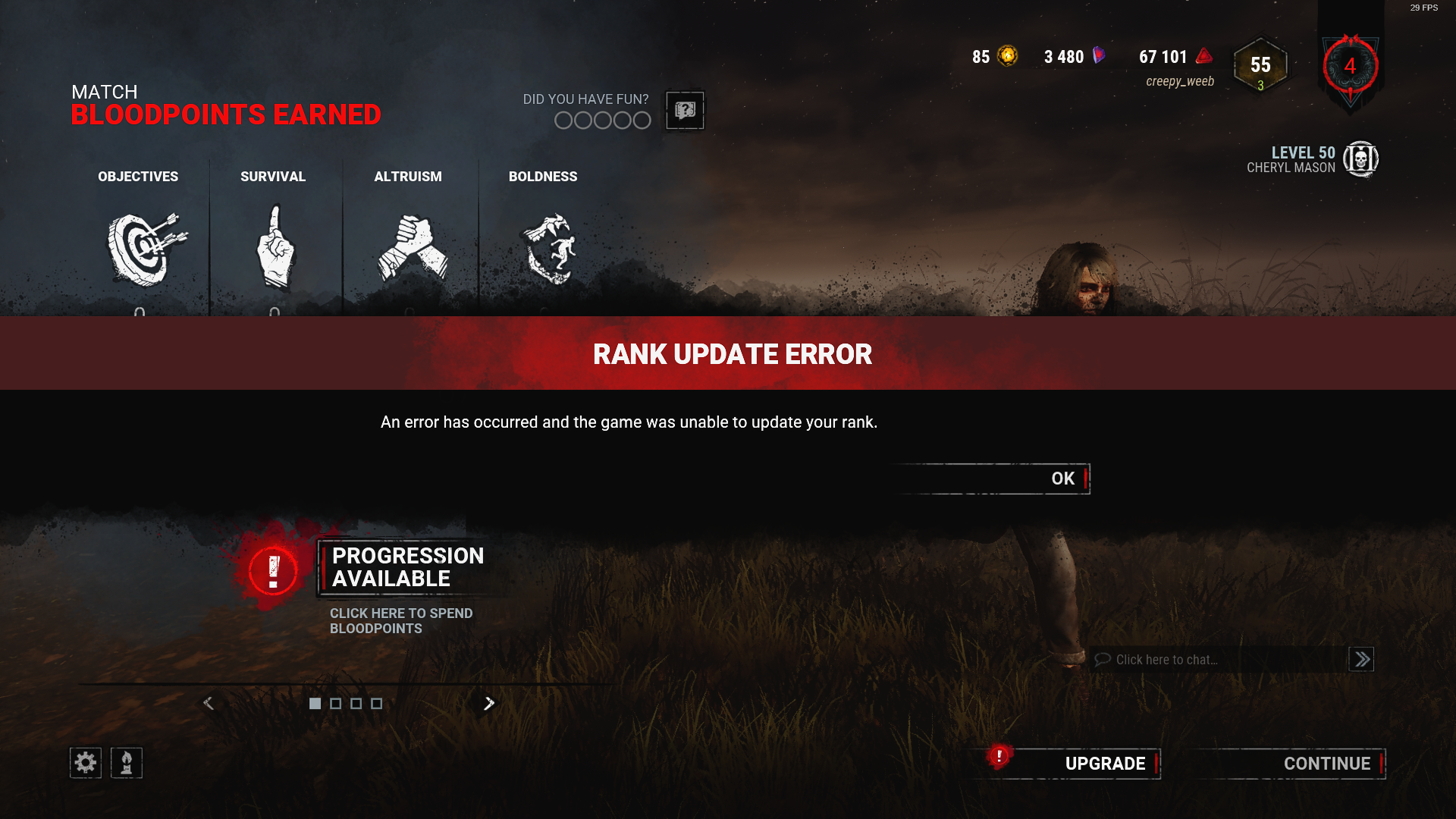 Errors Errors Lots Of Errors After Every Match — Dead By Daylight 3299