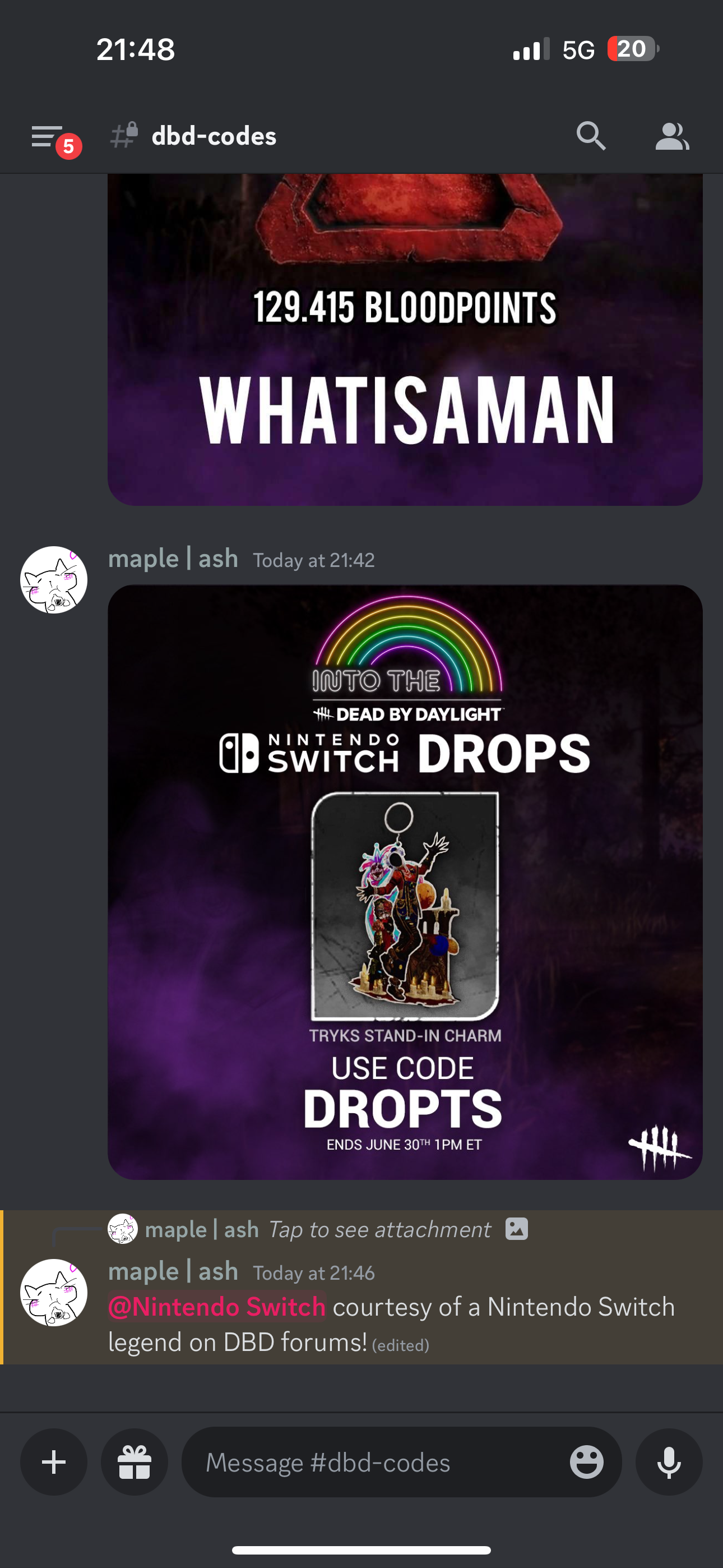 Nintendo Switch Players - Twitch Drops Codes — BHVR