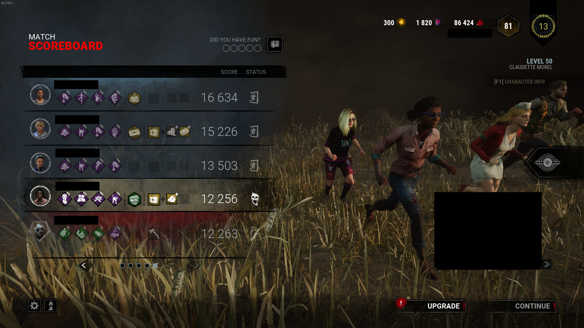 Survivor & Killer Portraits At The End Game Chat — BHVR