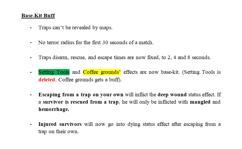 Trapper's Buff (because the poster boy deserves it) — BHVR