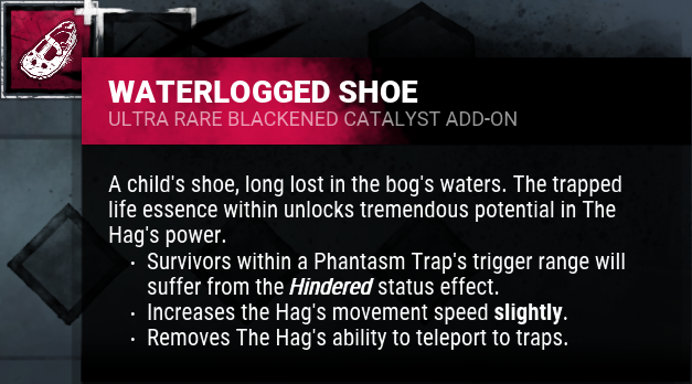 Suggestion to change the description of Hag's Waterlogged Shoe add-on ...