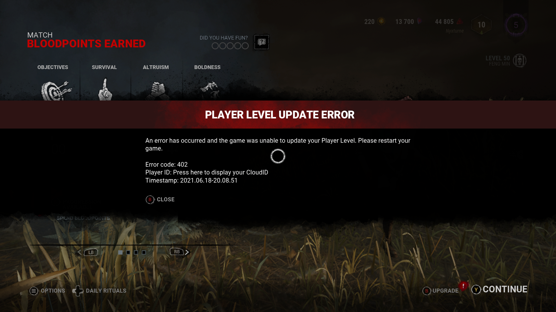Error Code 402 Dead By Daylight Error Code 402 Dead By Daylight