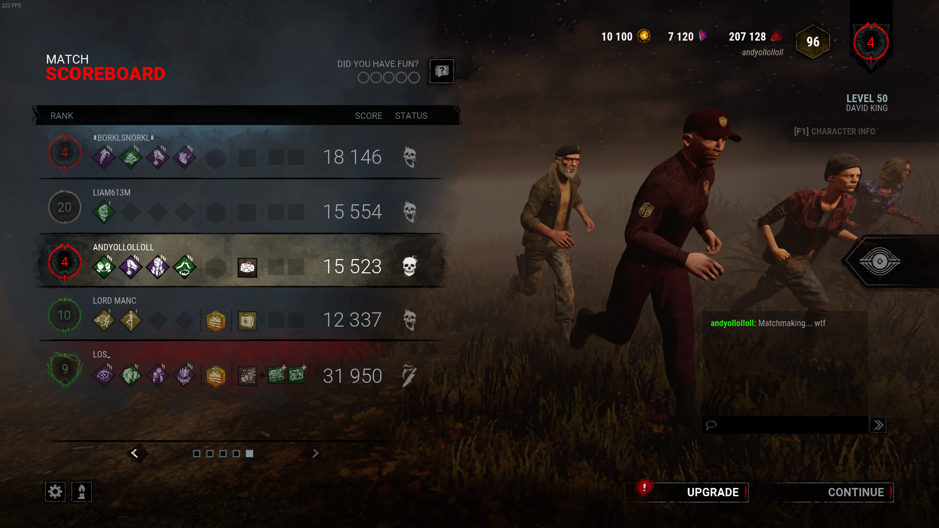 OMG what are they doing with Matchmaking? Buffing SWFs? — BHVR