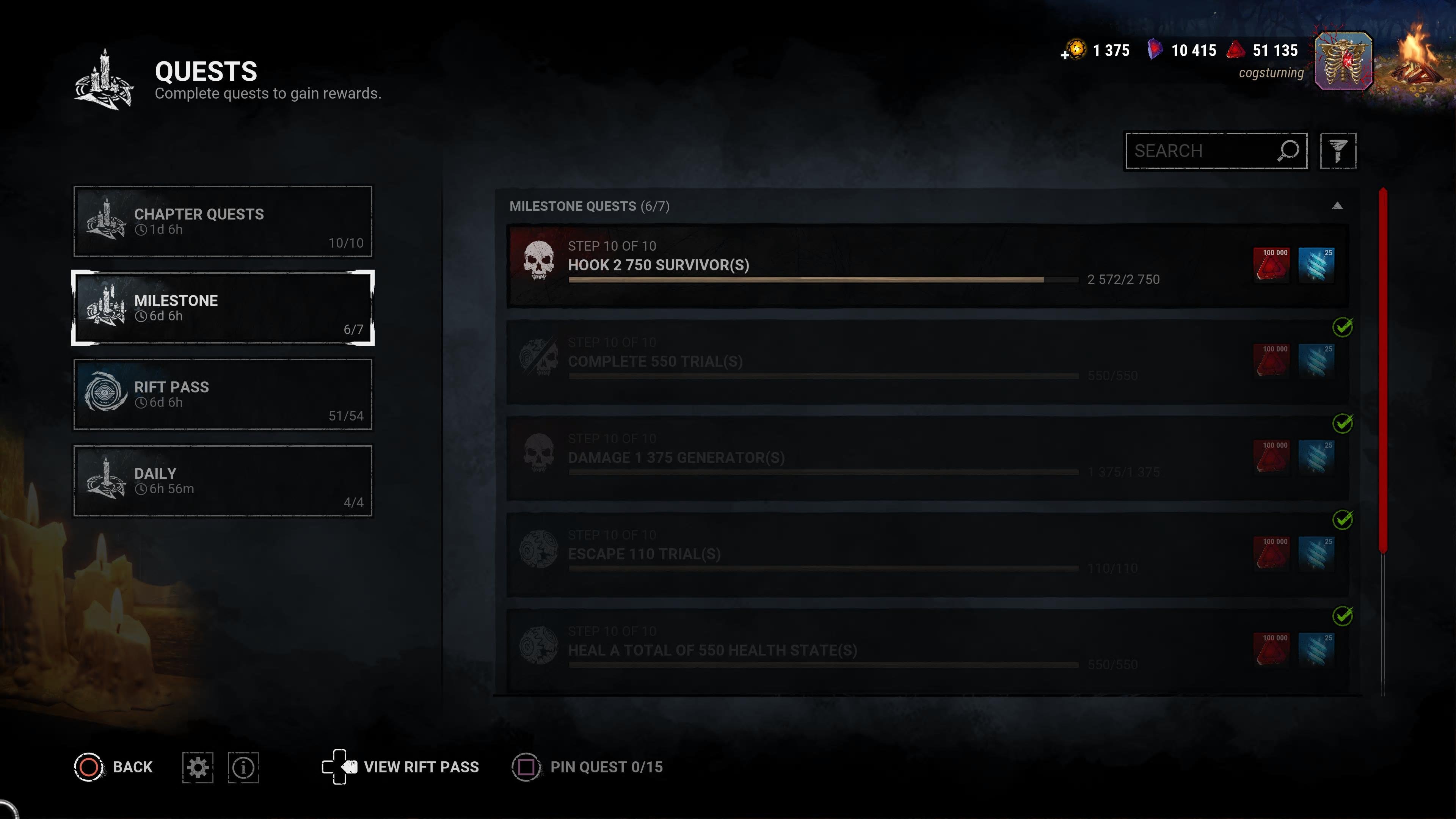 Milestones Progress — BHVR