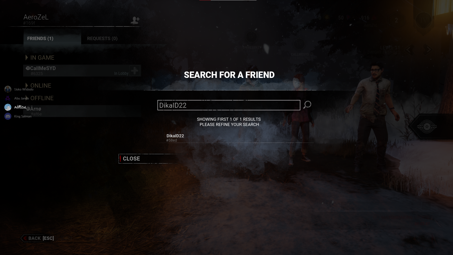 Can t Add Friend From EPIC PC BHVR