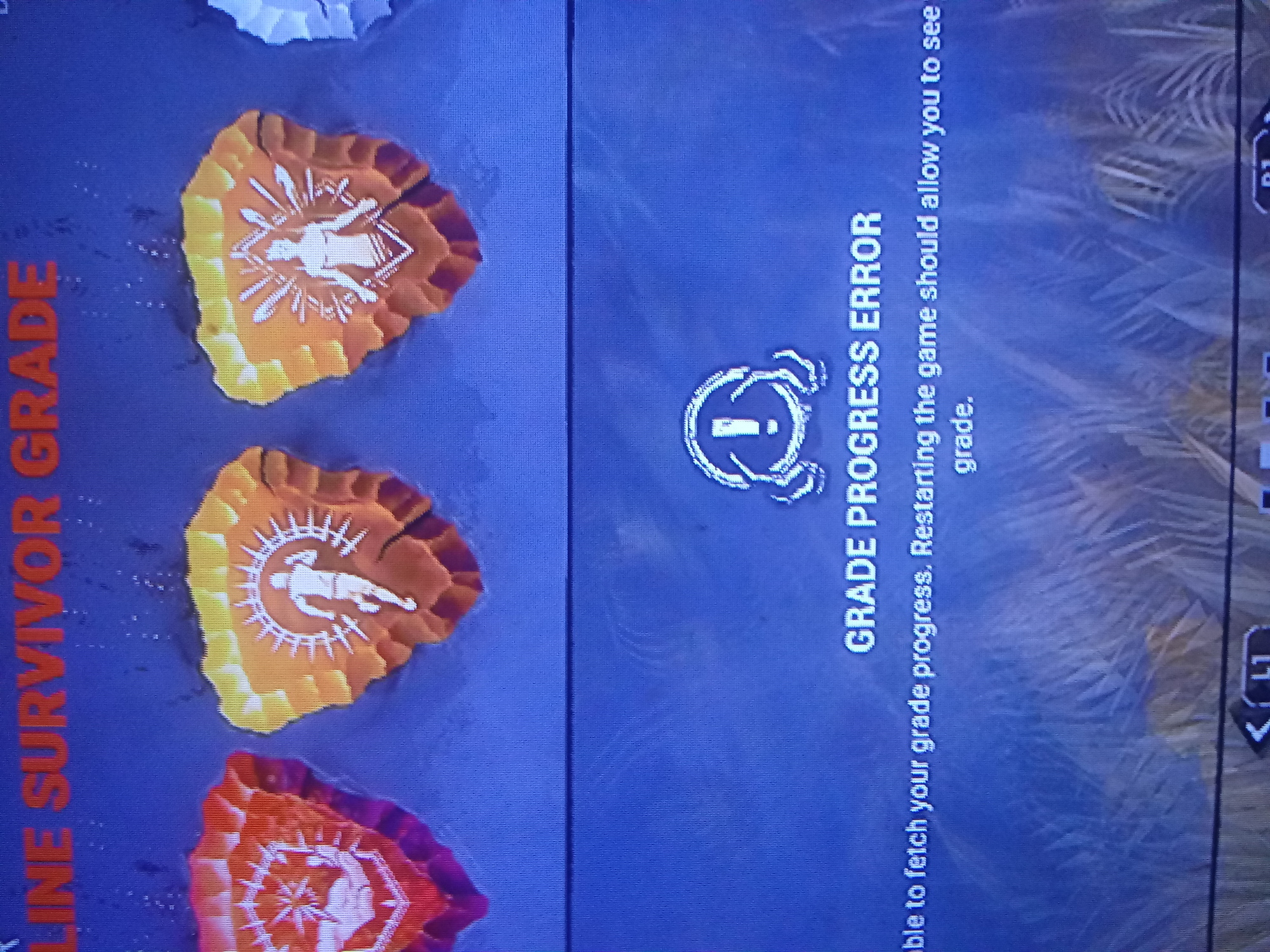 Survivor grade progress error on ps4 — BHVR
