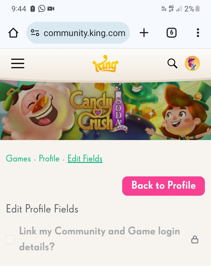 How can I link my game profile to the community profile? - King Community