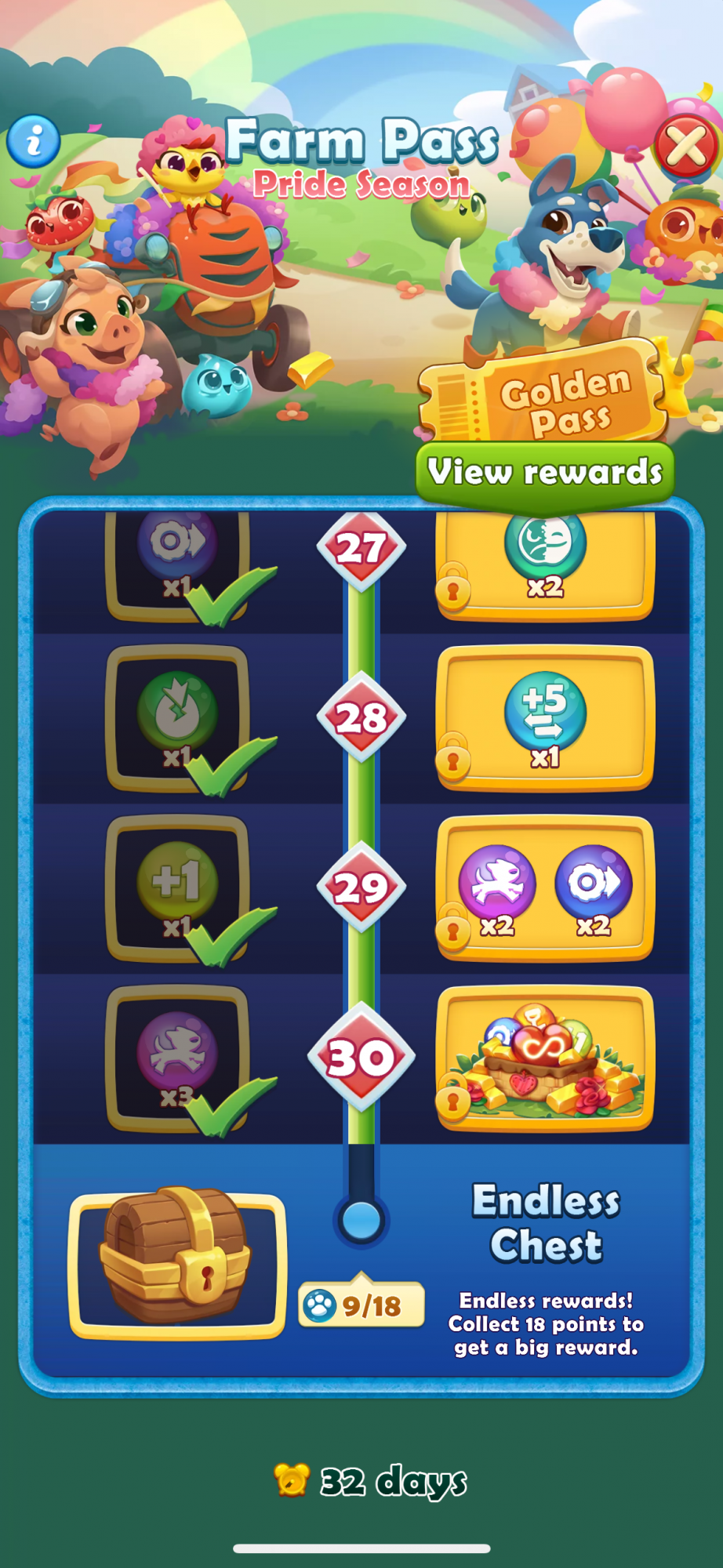 Farm pass endless chest not opening - King Community
