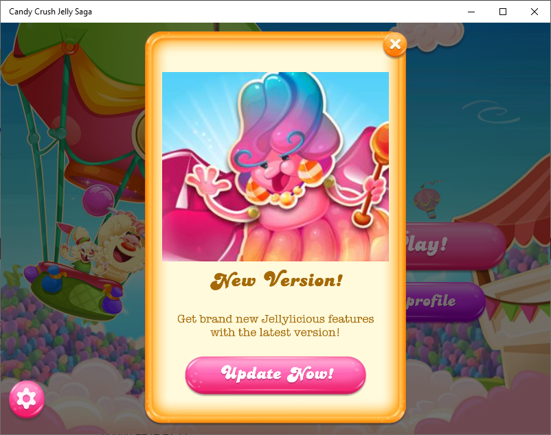 Problem In Candy Crush Jelly Saga Windows 10 PC While Loading King 