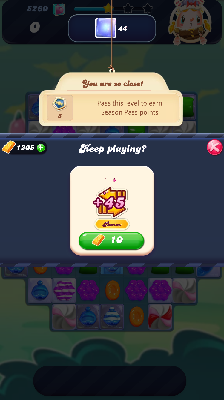 45 extra moves on try no.6 - King Community