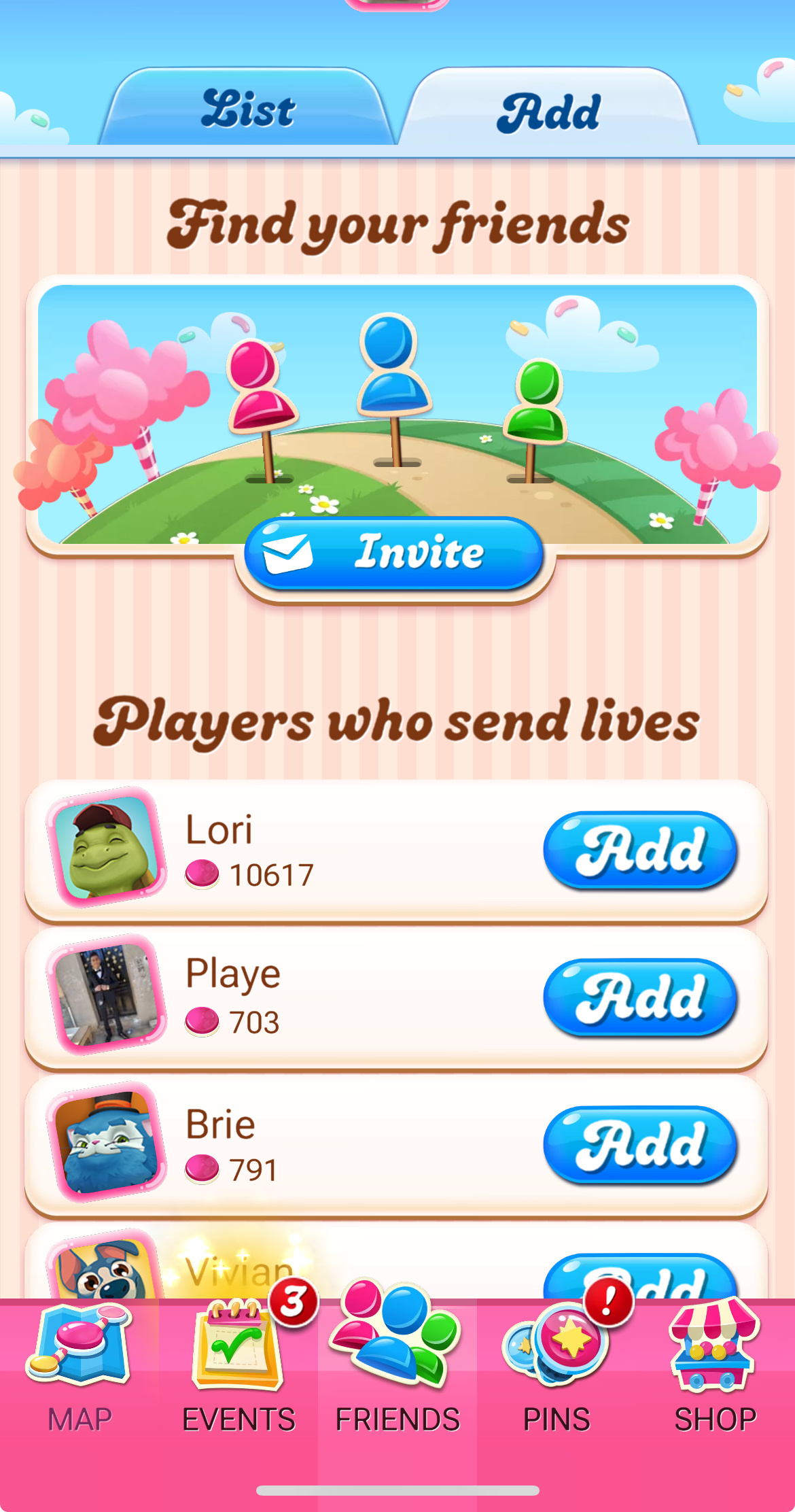 Candy Crush Saga Add Friends