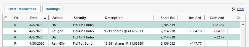 How To Change Columns Displayed On Investment Register Quicken