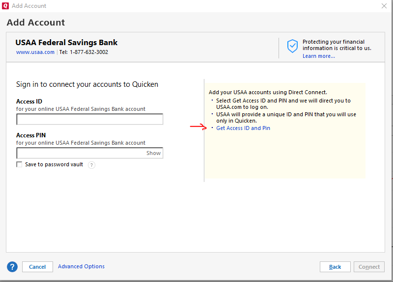 USAA Direct Connect Set Up Edited Quicken
