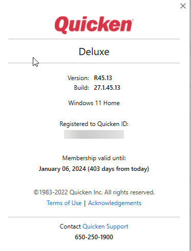 Securities Comparison Mismatch — Quicken