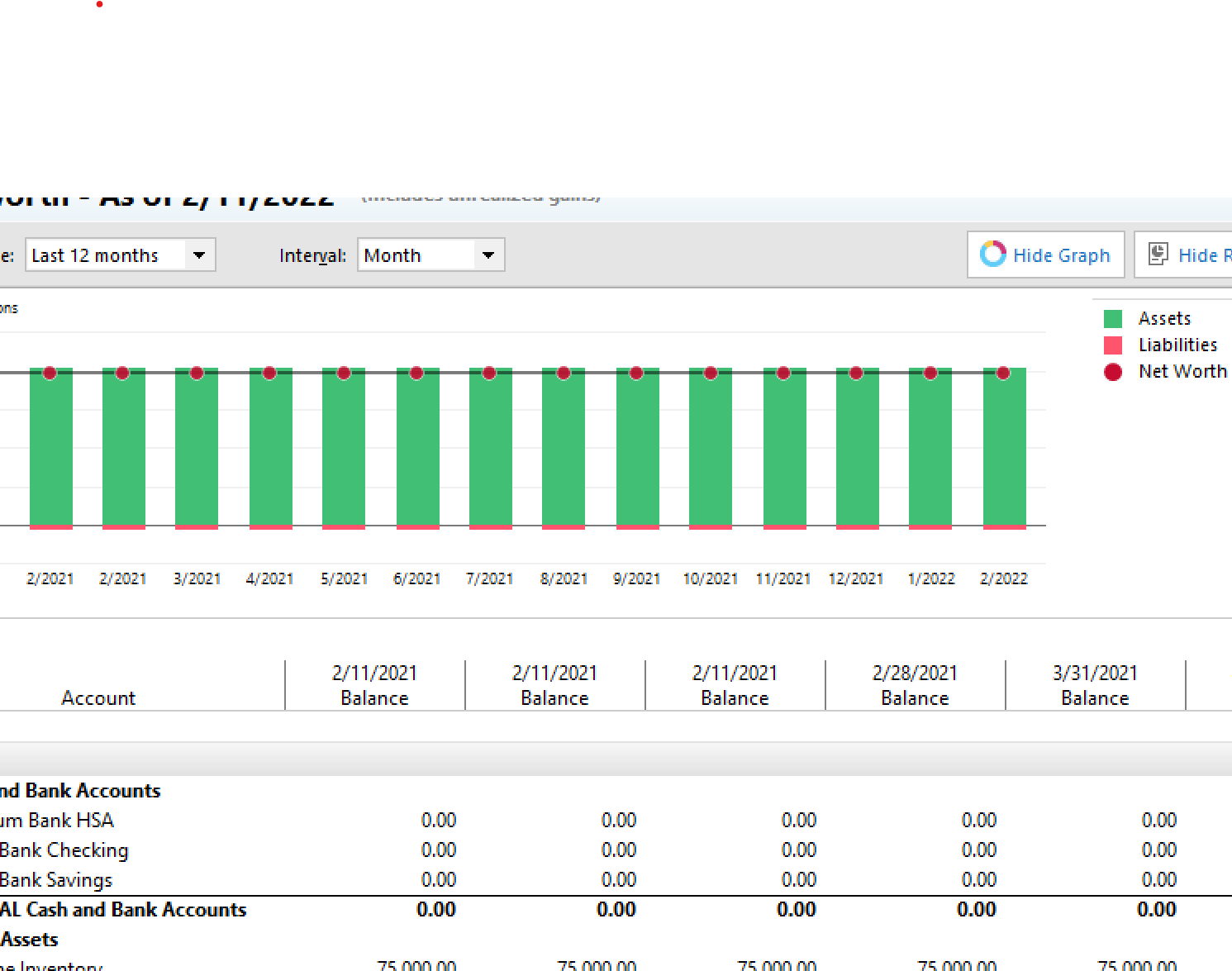 How Do I Fix The Net Worth Report Quicken