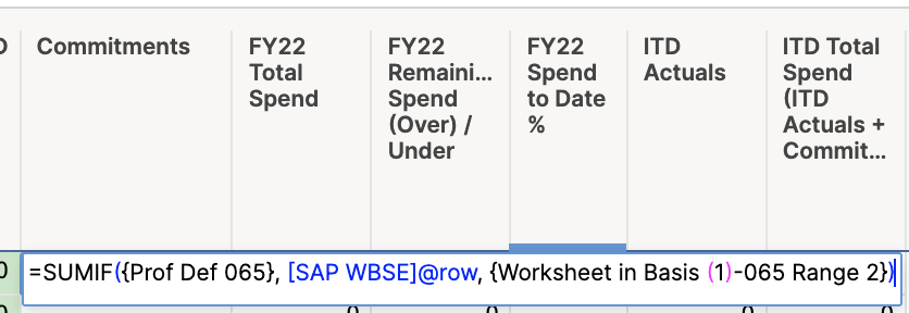 SUMIF Formula Not Working For Column With s But Working With Text Smartsheet Community