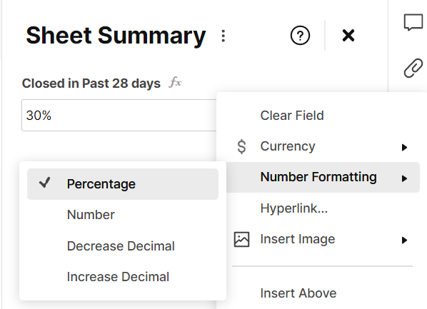 Calculate Percentage Of Cells Complying To One Criteria Smartsheet 