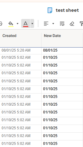 automatically updating created date on a sheet - Smartsheet Community