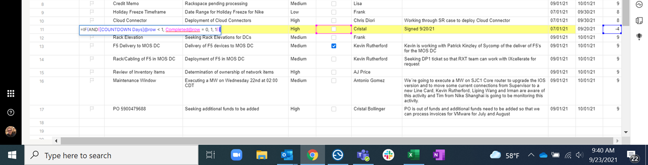 Triggering The Flag symbol Based On 2 Conditions Smartsheet Community