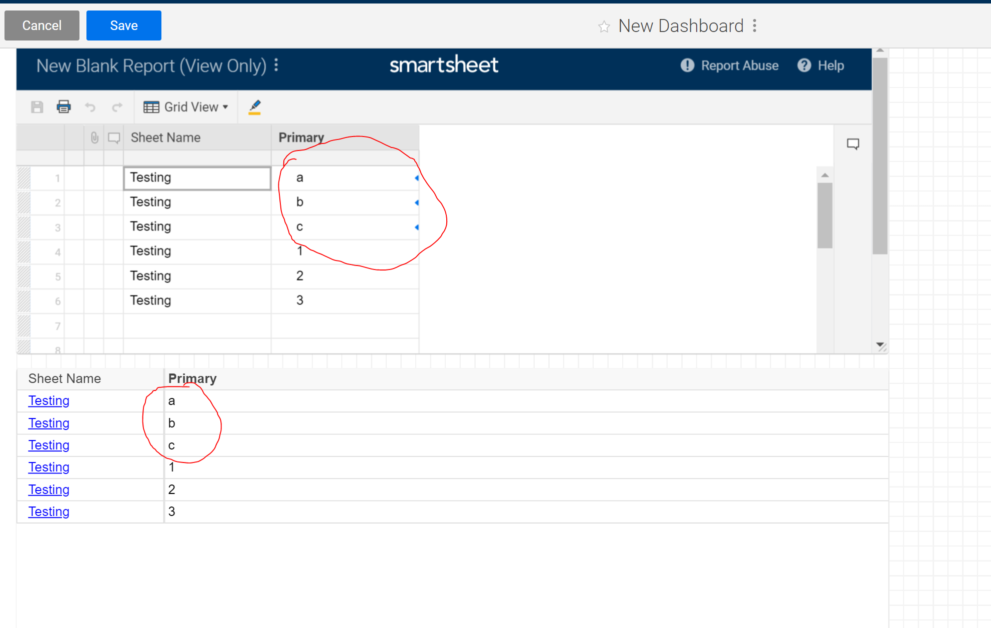 Reports STILL Not Showing Linked Cells grid Data Smartsheet Community