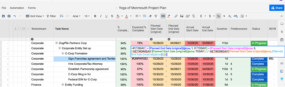 Trying To Edit Change A Formula To Reference Different Columns Smartsheet Community