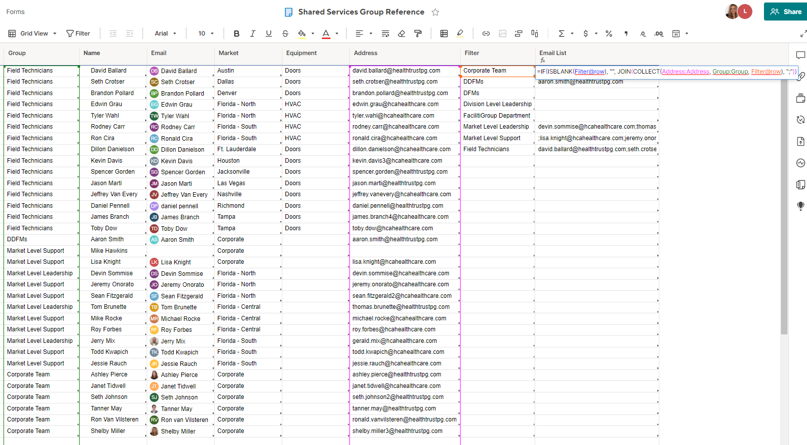 VLOOKUP JOIN COLLECT Need Help Combining Groups Of Emails 