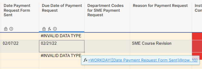 When Date Field Is Blank INVALID DATA TYPE Appears Smartsheet Community