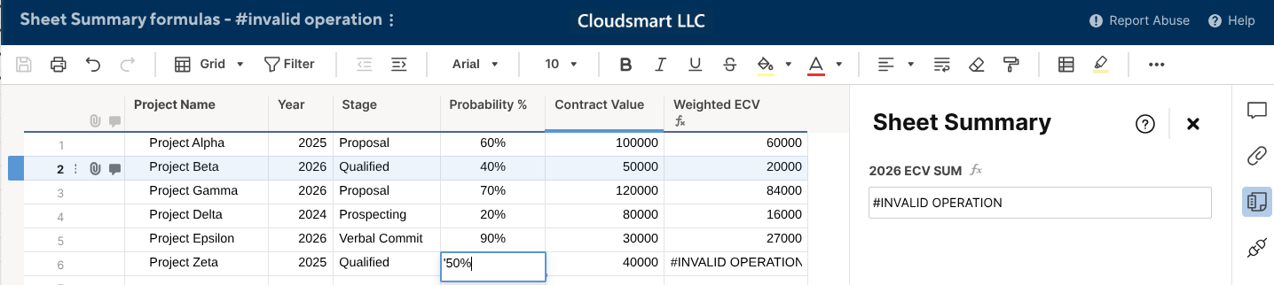 Sheet Summary formulas - Smartsheet Community