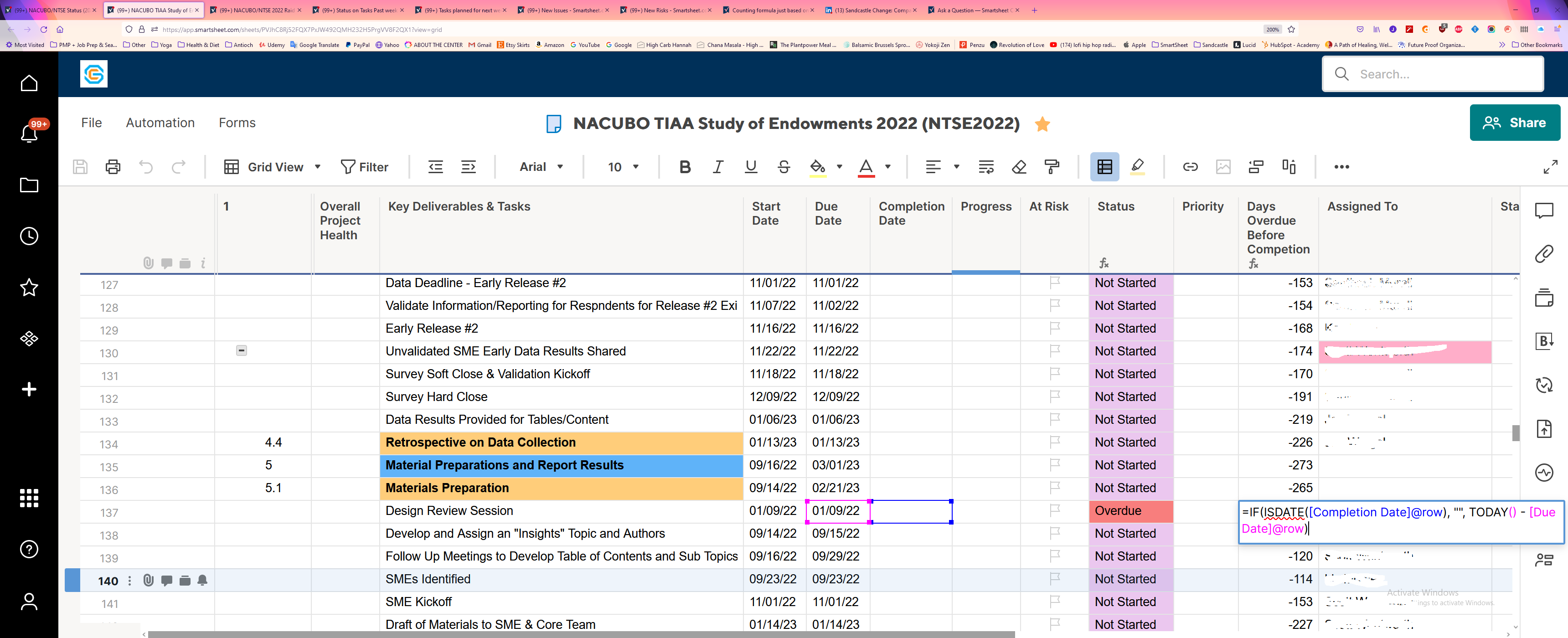 How Can I Hide Negative Numbers In The Following Counting Formula Smartsheet Community