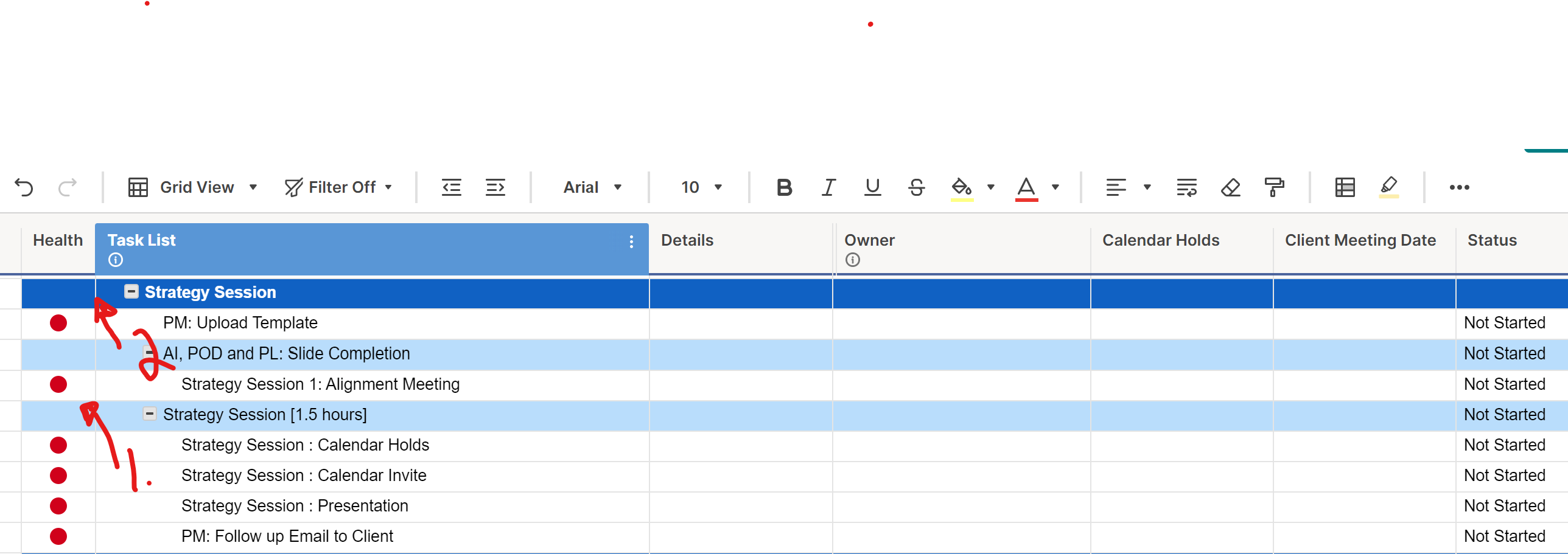 Averaging Health Status For Parent Rows Based On Average Of Children