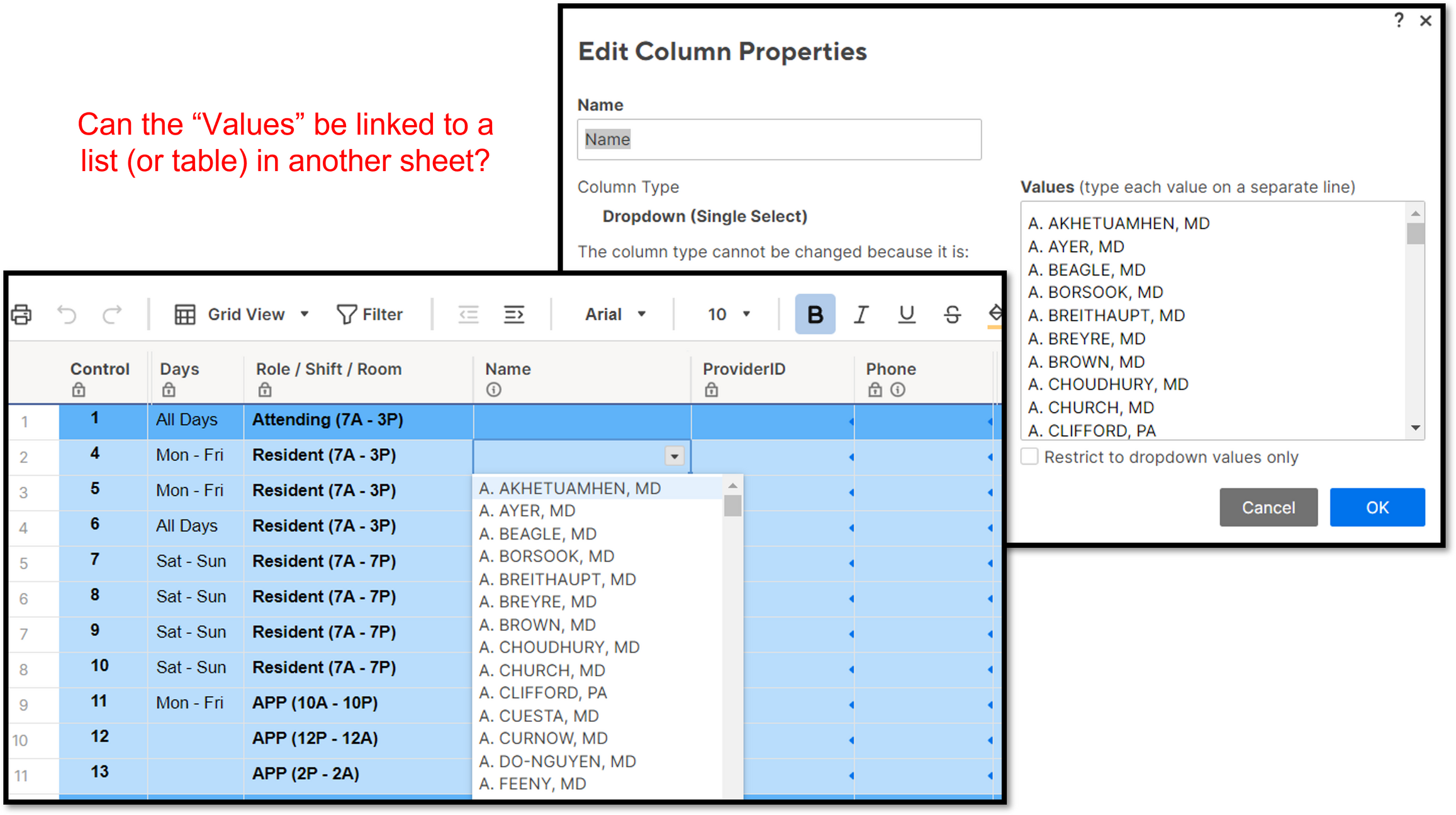 Dynamic Drop Down Smartsheet Community