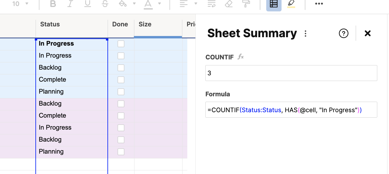 COUNTIF With HAS Formula In Sheet Summary Smartsheet Community